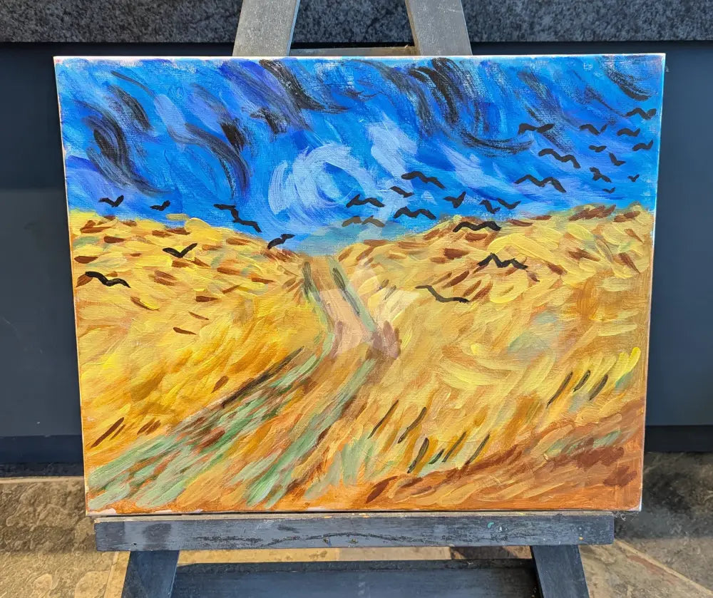 Reproduction of Van Gogh's Wheatfield With Crows - Hand-Painted Acryli ...